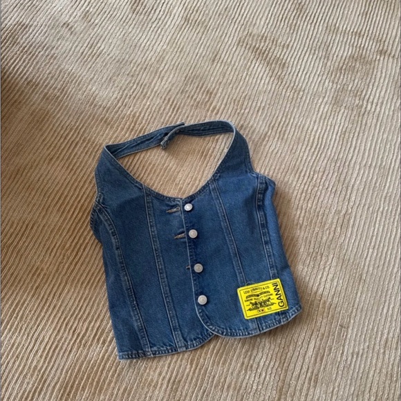 Ganni | Tops | Ganni X Levis Denim Halter Top | Poshmark